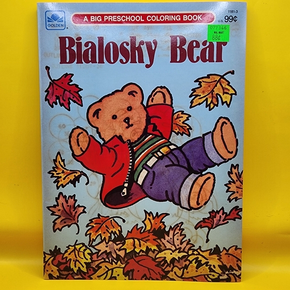 Golden Books | Toys | 985 Bialosky Bear Coloring Book Preschool Vintage ...